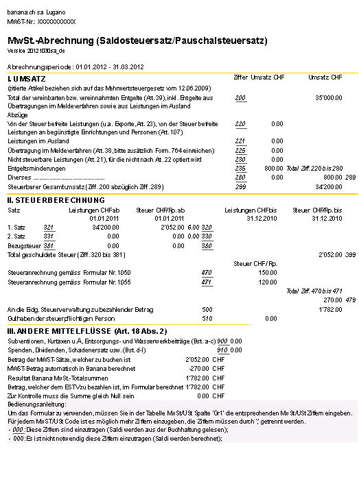 Aktuell: Die Formulare für die Mehrwertsteuerabrechnung | Banana ...
