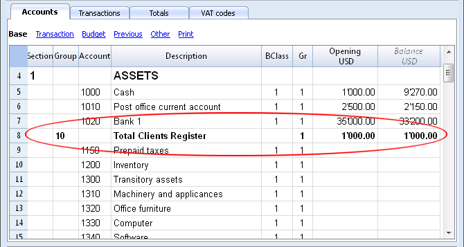 Clients/Suppliers register | Banana Accounting Software