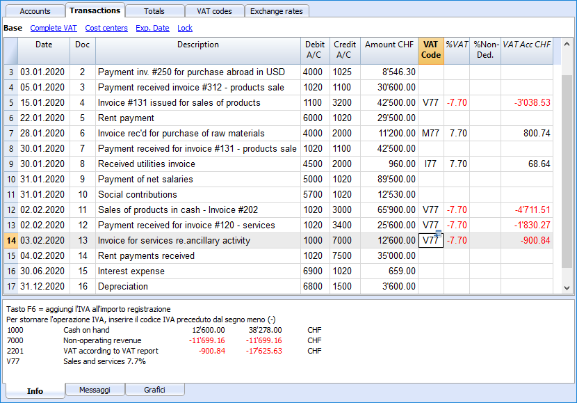 Transactions with VAT | Banana Accounting Software
