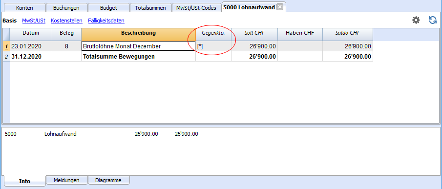 Konto/Kategorieauszüge / Ledger - Hauptbuch | Banana Buchhaltung Software