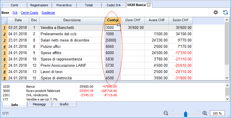Schede conto/categoria - Mastrini - Libro mastro | Banana Contabilità ...